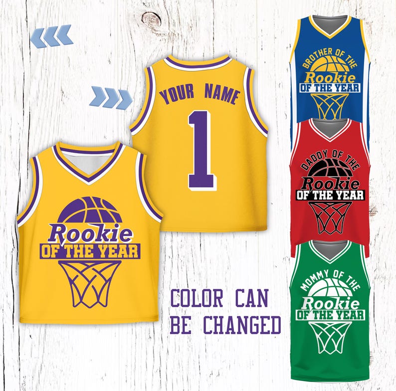 Custom Mommy Daddy of the Rookie of the Year Basketball Jersey ...