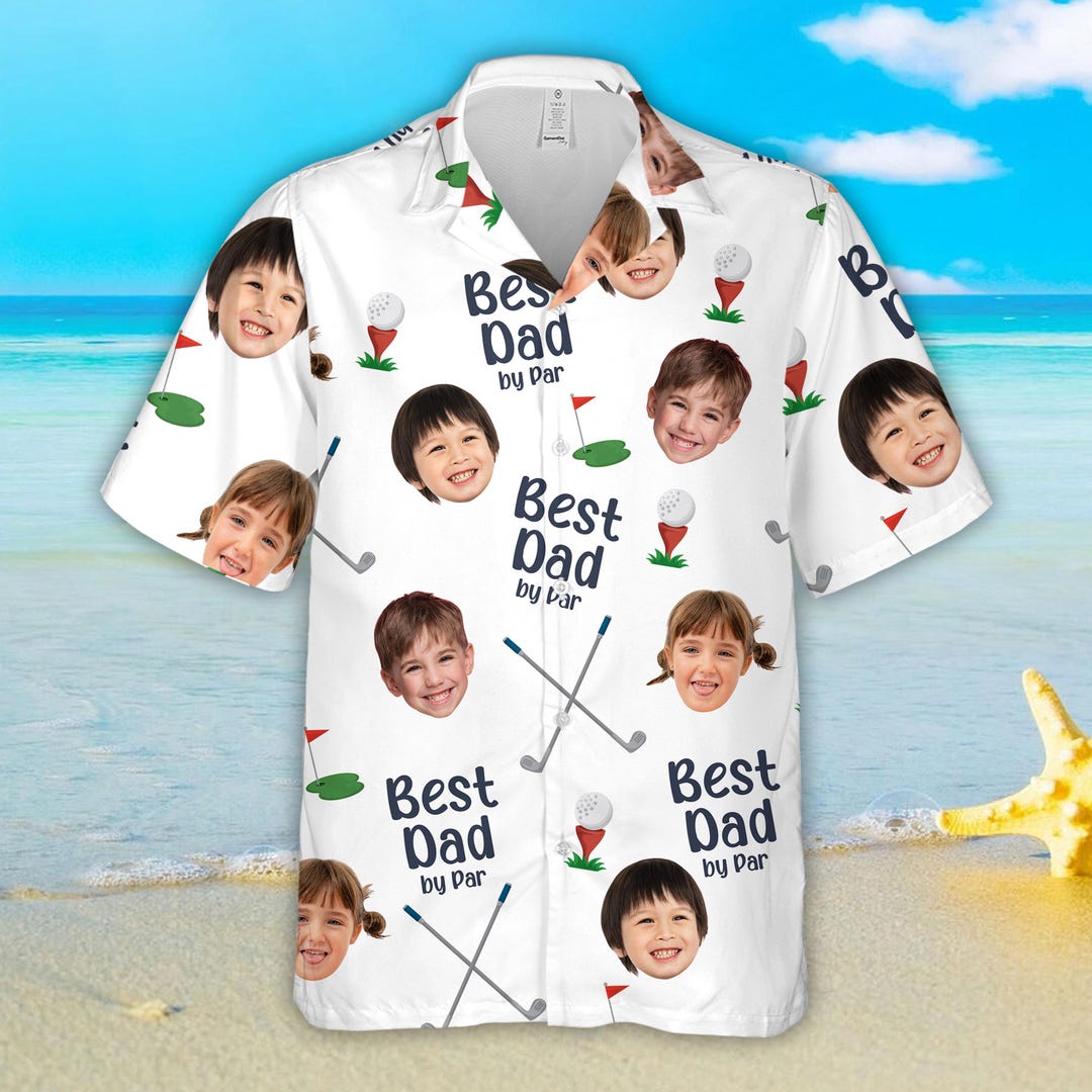 Personalized Photo Kid's Face Hawaiian Shirt, Custom Best Dad by Par ...