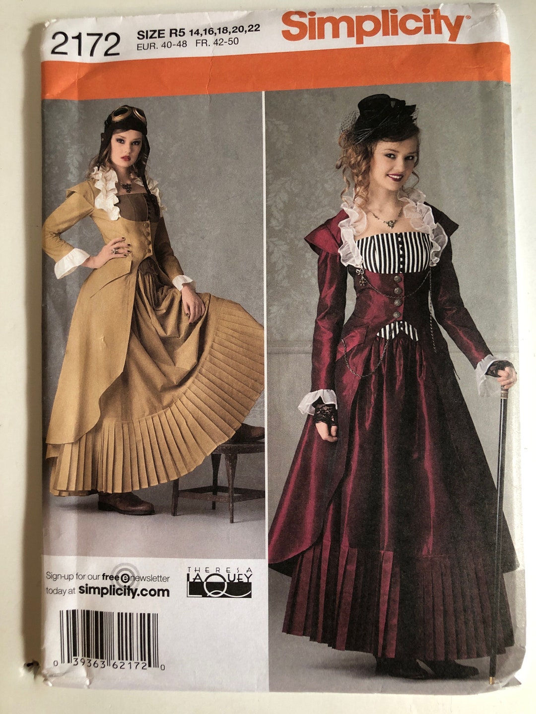 Simplicity 2172 Uncut Costume Pattern. Steampunk and Victorian Era ...