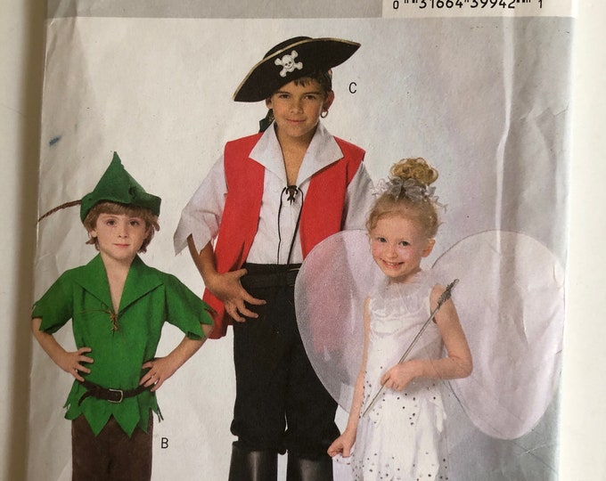 Butterick 4632 Uncut Kids Costume Pattern. Sizes Xsm(3-4), Sm.(5-6 ...