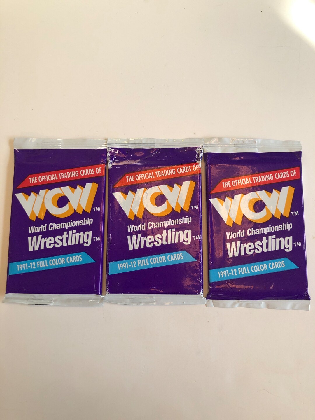 1991 WCW World Championship Wrestling Trading Card Packs. Lot of 3 ...