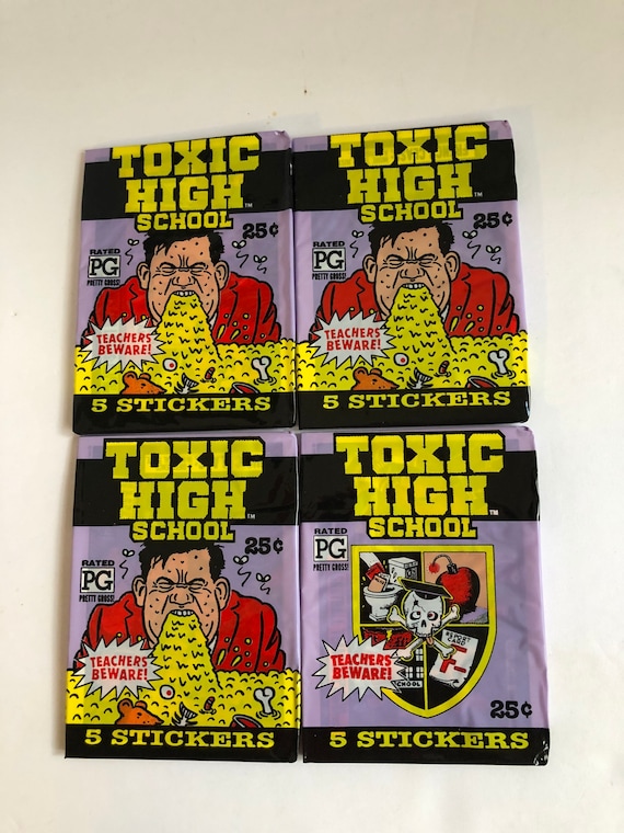 Toxic High School Trading Cards Lot of 4 Packs - Etsy