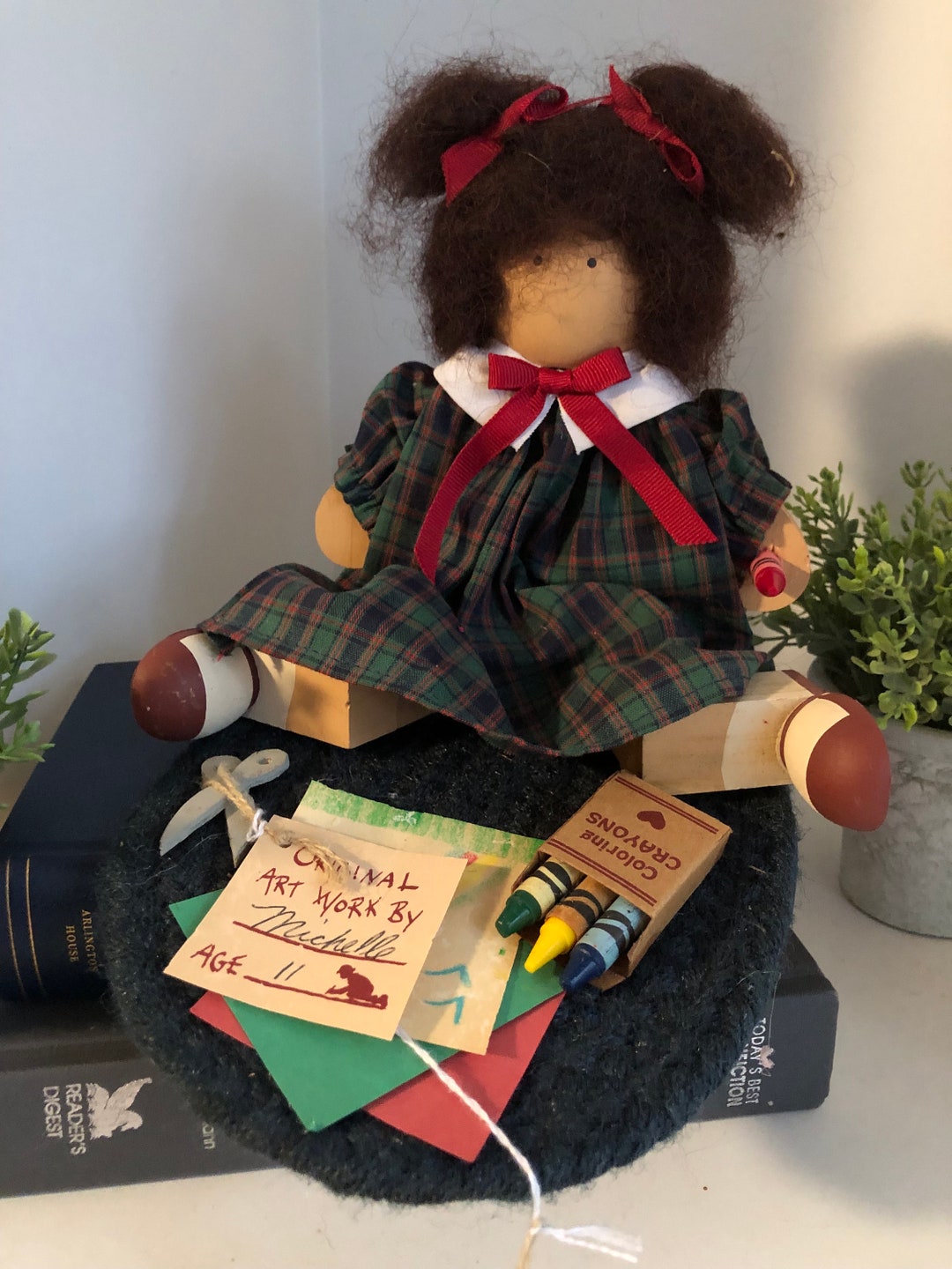 Lizzie High Collectible 1988 Wood Doll. Mary Ellen Valentine. - Etsy