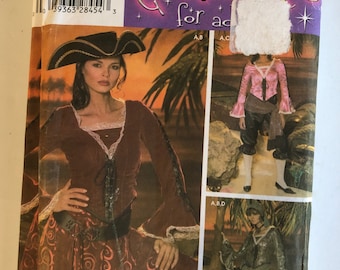 2000s Simplicity 4914 UNCUT Sewing Pattern Misses Pirate Costume Size 6 ...