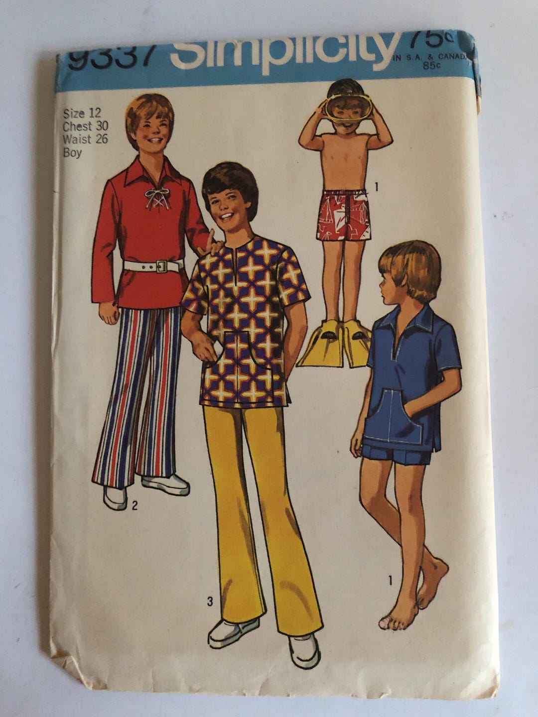 Vintage Uncut Simplicity Pattern 9337. Boys’ Pants and Shirt. Size 12 ...