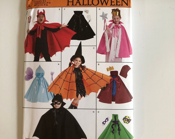 Simplicity 11584 Uncut Halloween Costume Pattern. Childs Sizes S-L ...