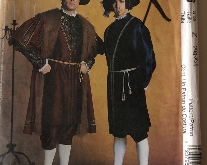 Mccalls 3286 Uncut Tudor/medieval Costume Pattern. Mens Sizes Xlg-xxlg ...