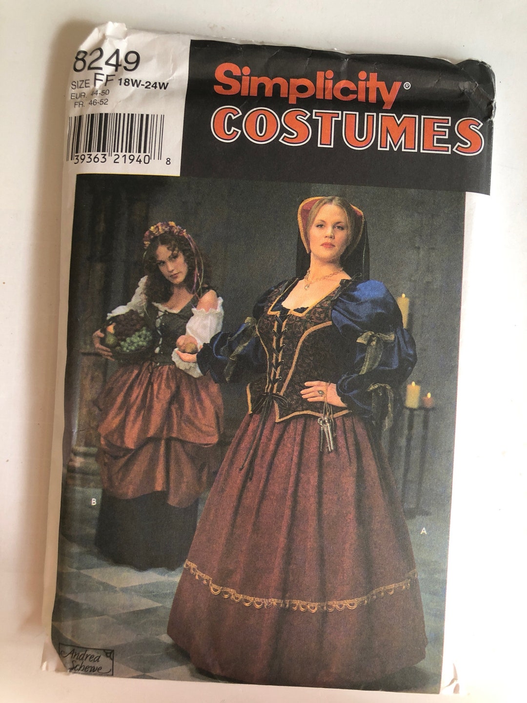 Simplicity 8249 Uncut Womens Costume Pattern. - Etsy