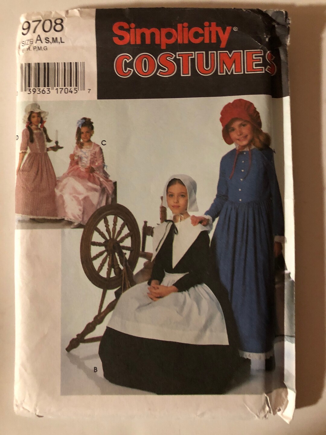 Simplicity 9708 Uncut Girls Costume Pattern. Girls Sizes S, M, L ...