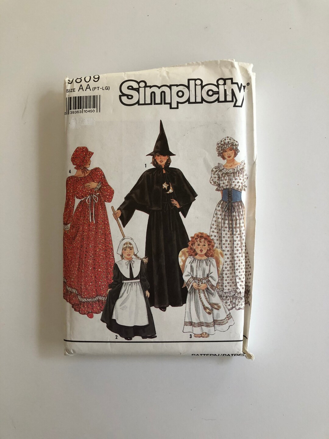 Simplicity Pattern 9982/9809 Girls Sizes 2-12 OR Misses Xs-lg. Witch ...