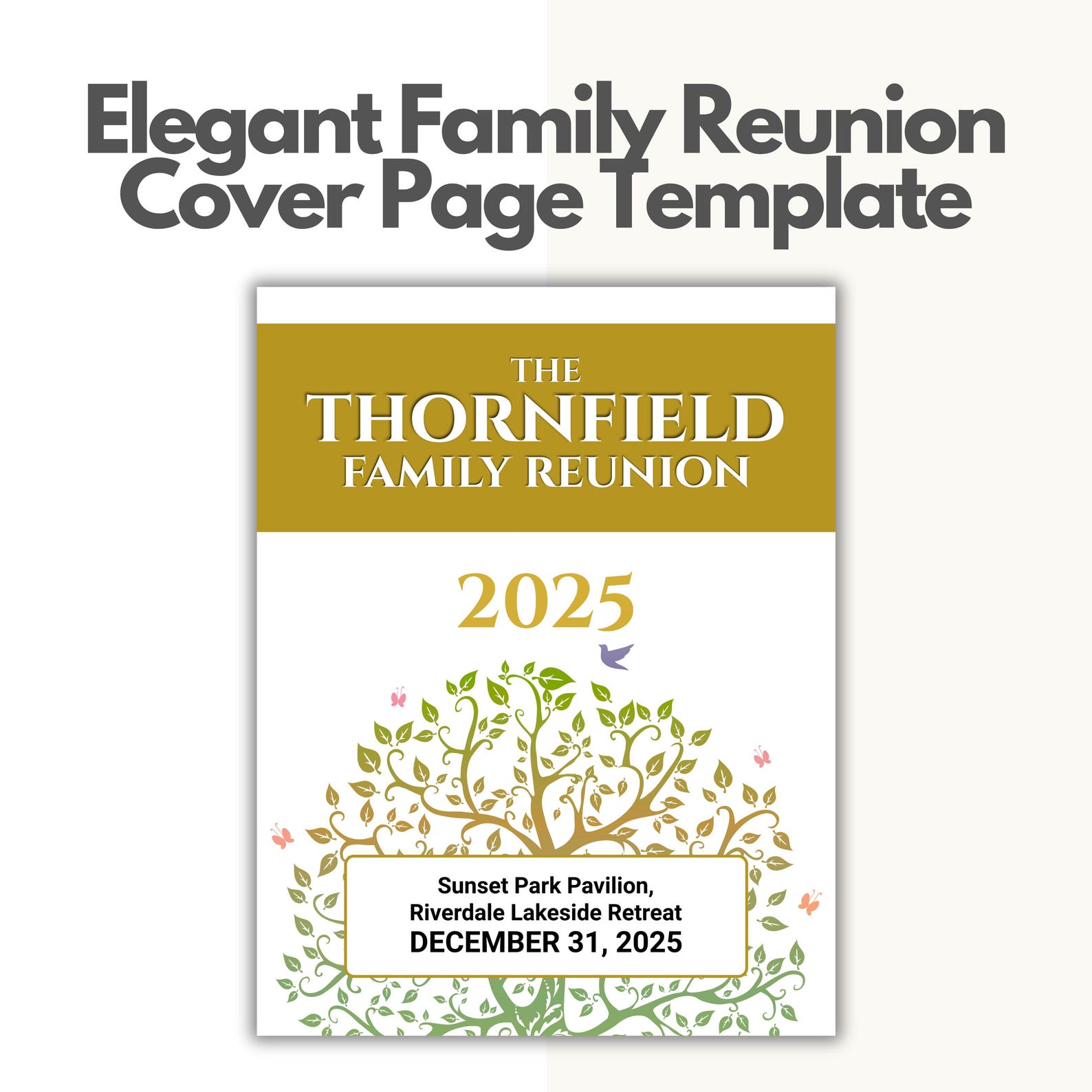 Editable Family Reunion Program Template: Canva Itinerary Booklet ...