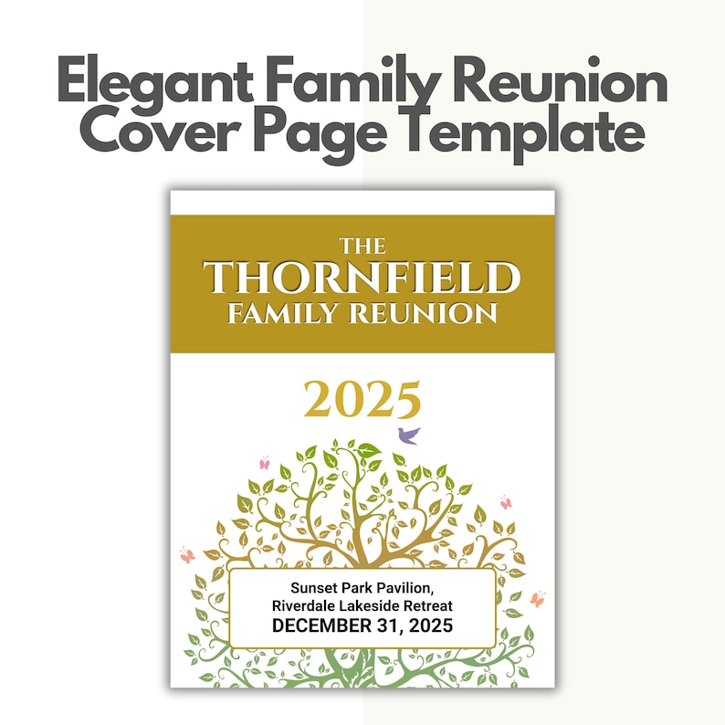 Editable Family Reunion Program Template: Canva Itinerary Booklet (digital Download) - Etsy