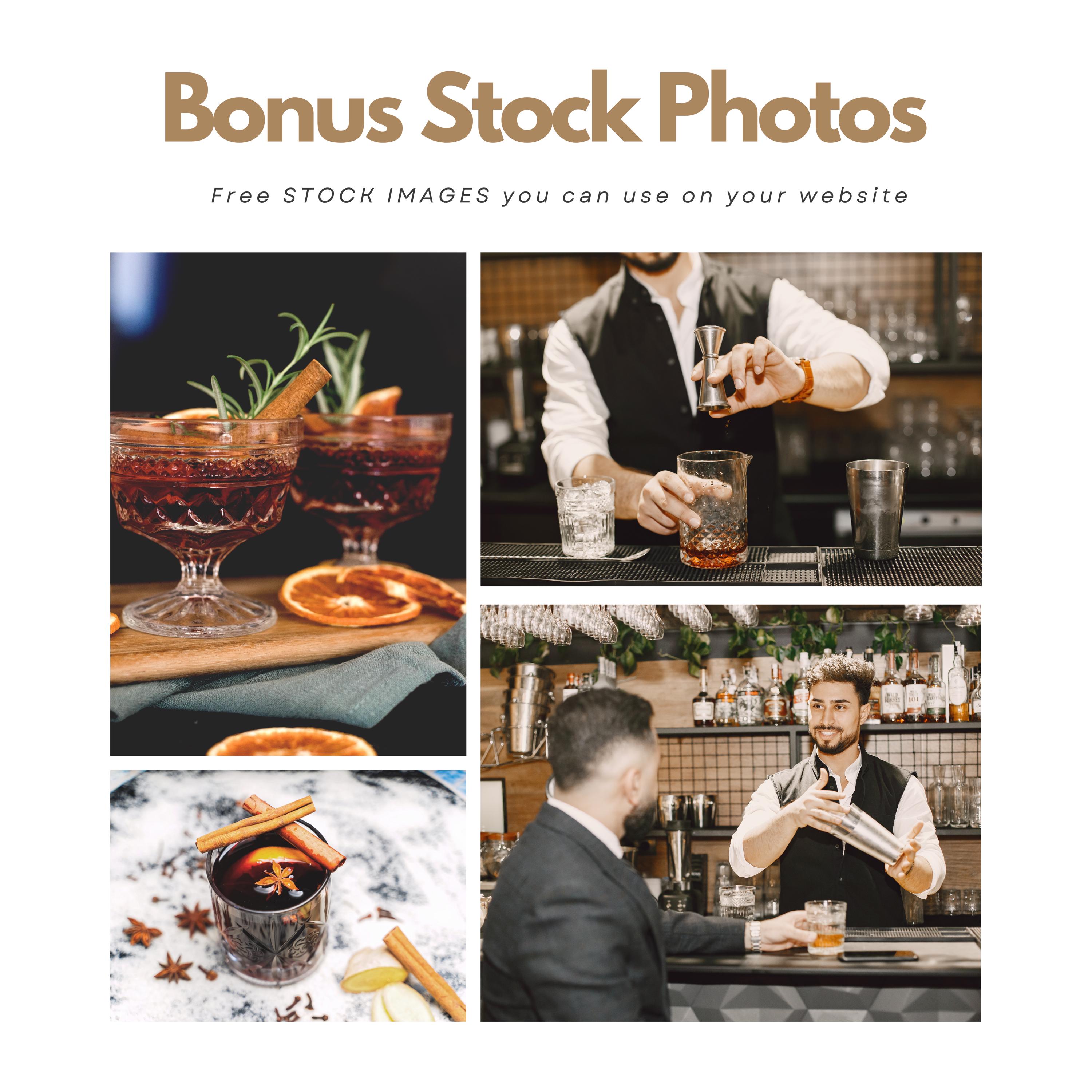 Bartender Website Template: Mobile Bar Canva Sales Page - Etsy