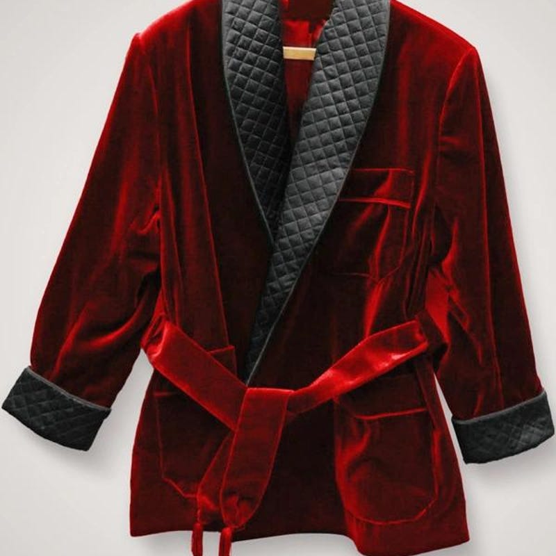 Velvet Smoking Robe - Etsy