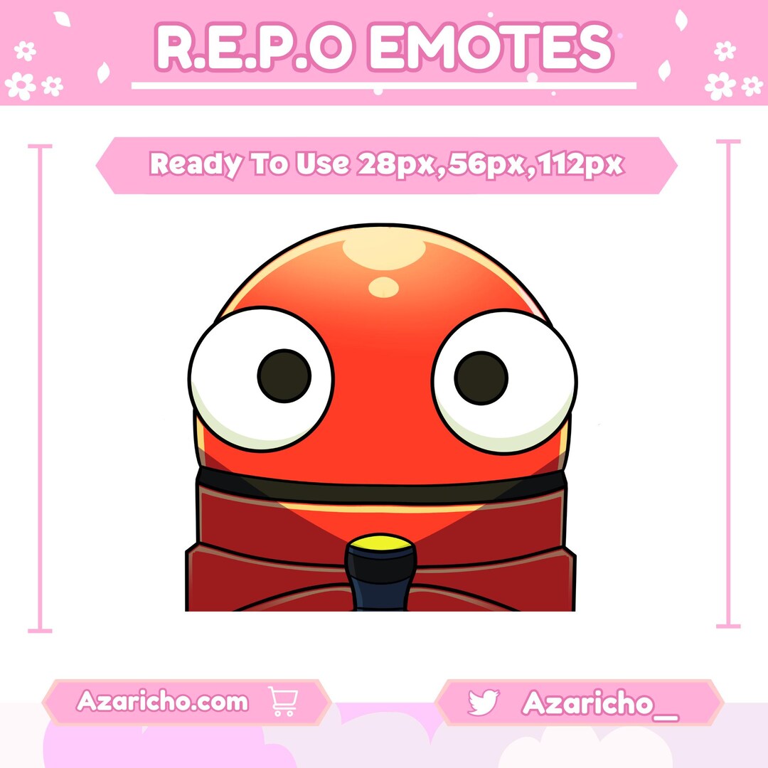 REPO Flashlight Face Emote: Scary Twitch & Discord Emoji (digital ...