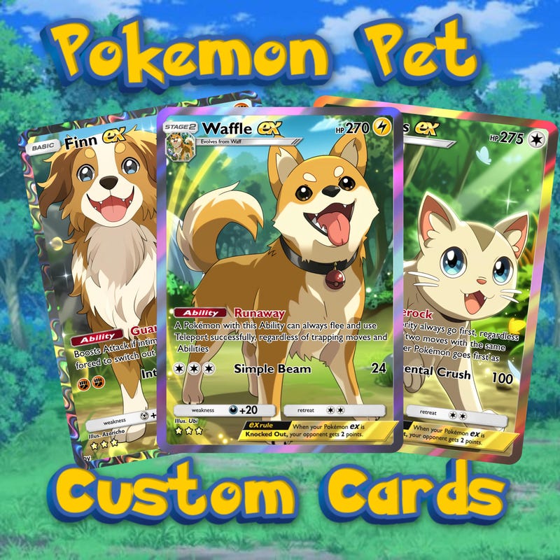 Personalized Pokemoncard Couple - Etsy