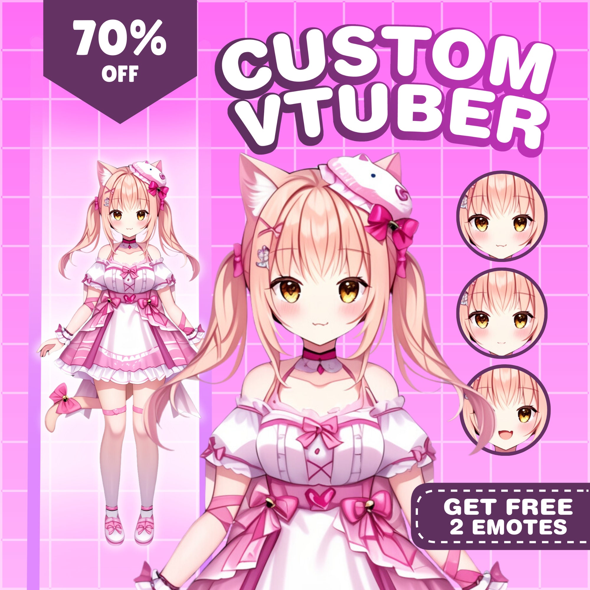 Custom Vtuber Model for Live2d Vtuber Design, Vtuber Model, Vtuber Live2d, Vtuber Commission ...