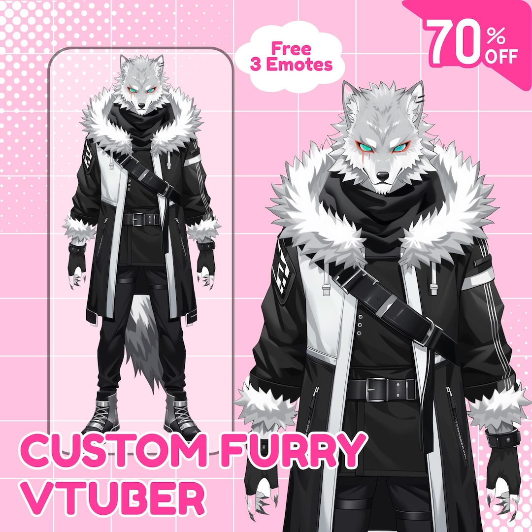 Custom Live2d Furry Vtuber Model: Includes 4 Free Expressions - Etsy Canada