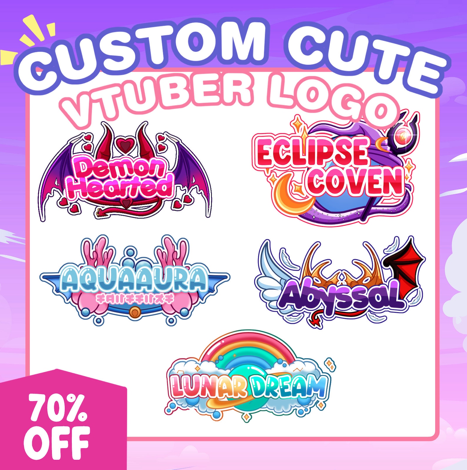 Custom Cute Vtuber Logo Vtuber Logo, Custom Vtuber Logo Commission ...