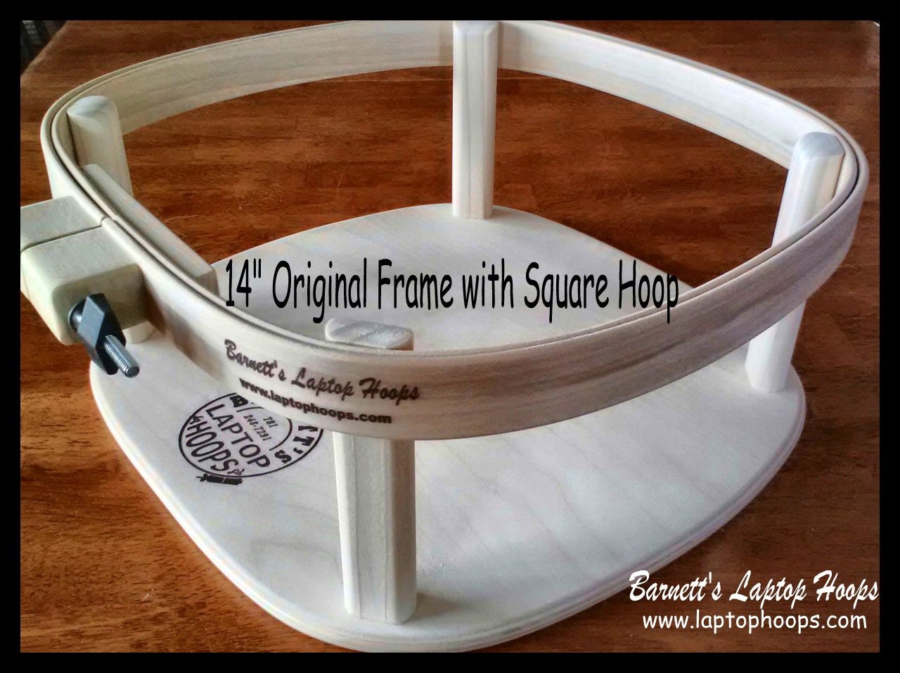 Barnett's Laptop Hoop Frame Hand Quilting Hoop 14" Round Hoop 14 ...