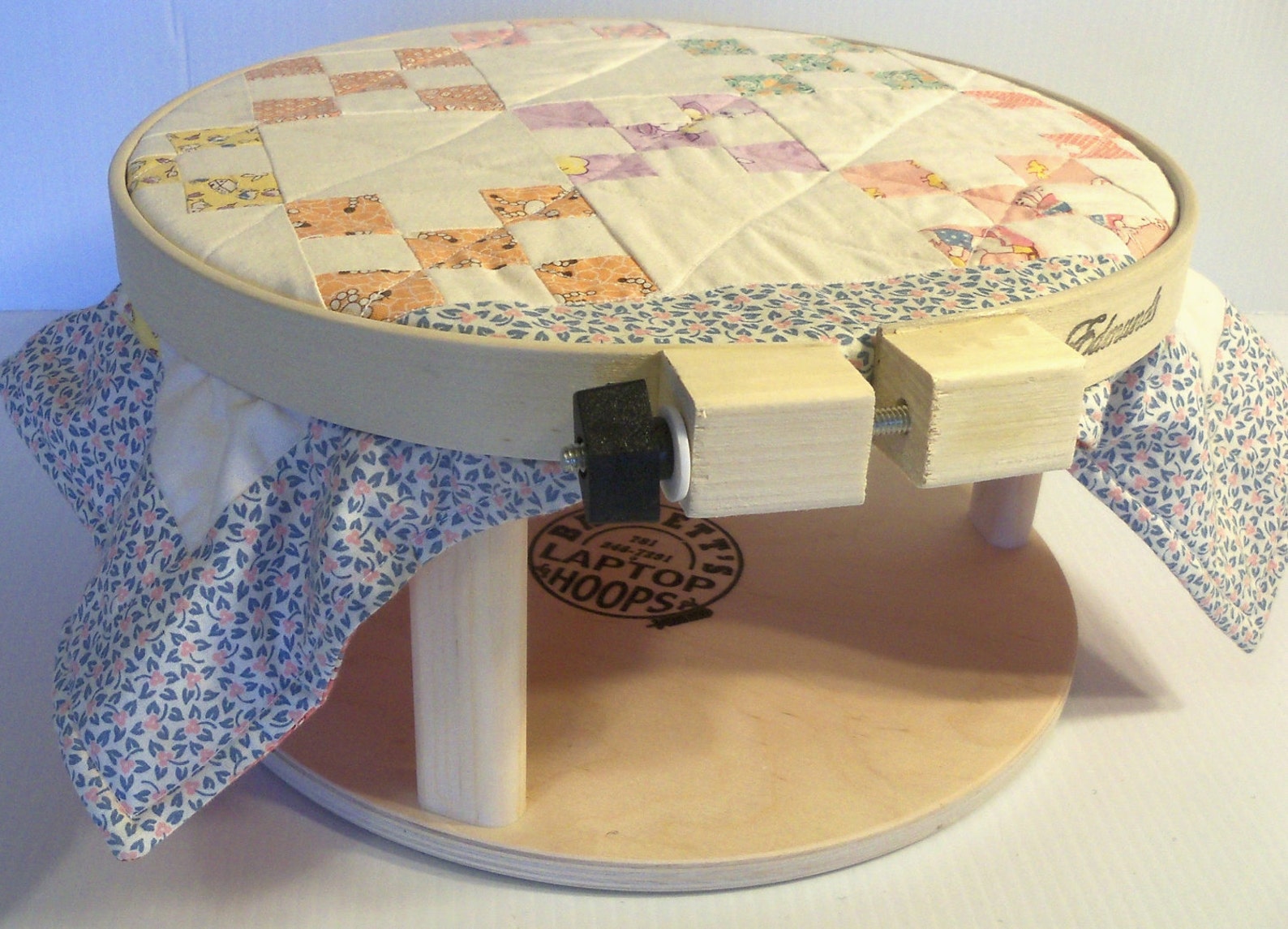 Barnett's Laptop Hoops - Hand Quilting Travel Size Lap Frame 12 Inch ...