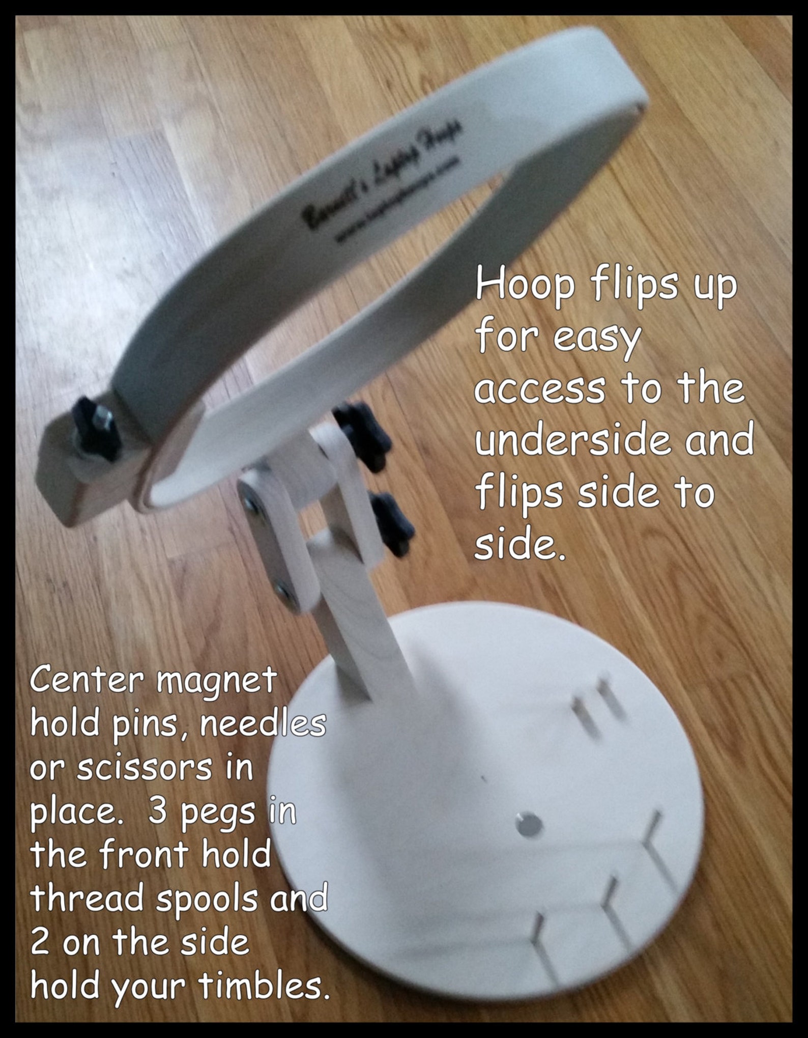 Diane's Special Flip-up Cross Stitch or Punchneedle Frame / Hoop 8",10 ...