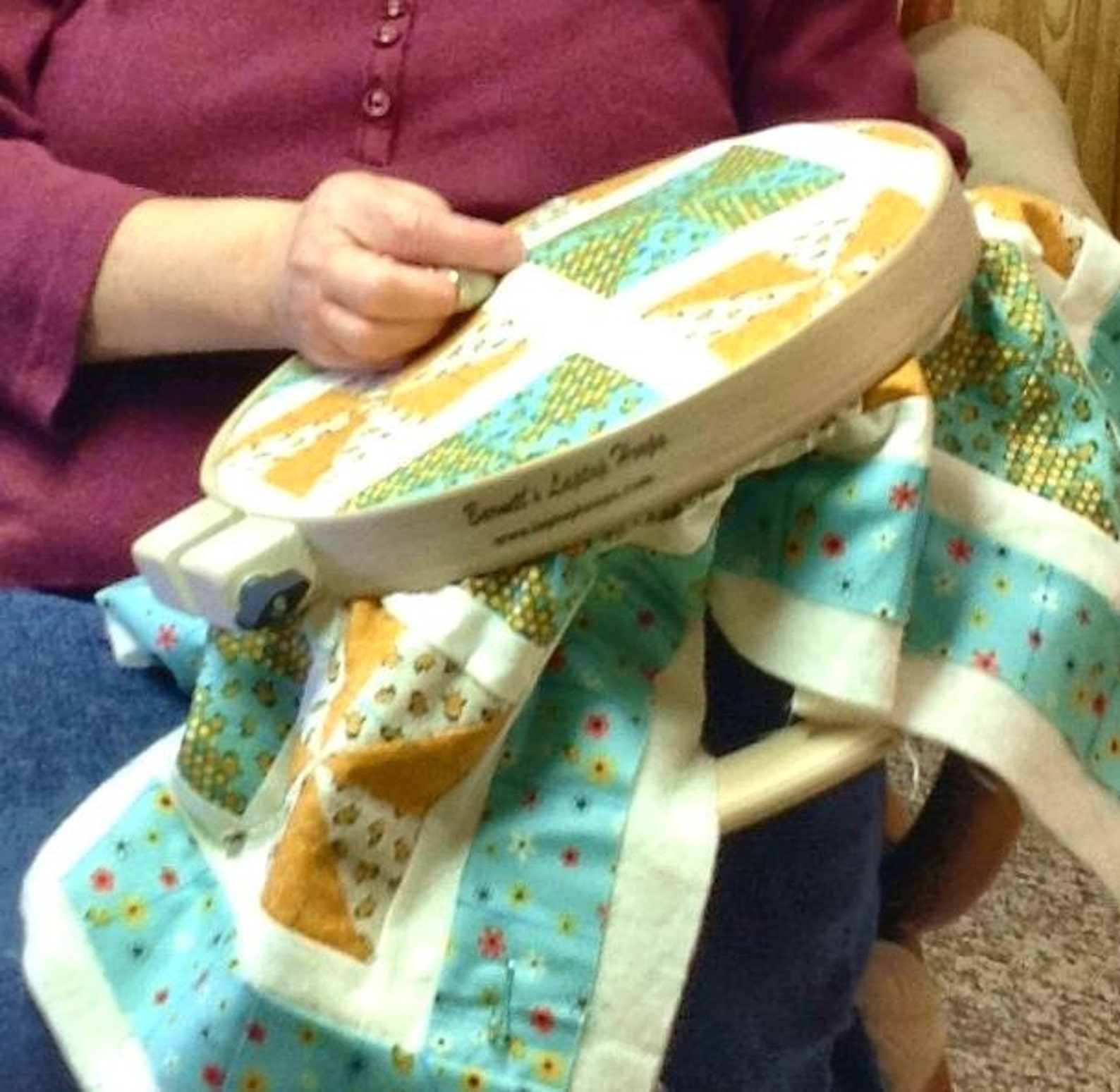 Barnett's Laptop Hoops - Hand Quilting Travel Size Lap Frame 12 Inch ...