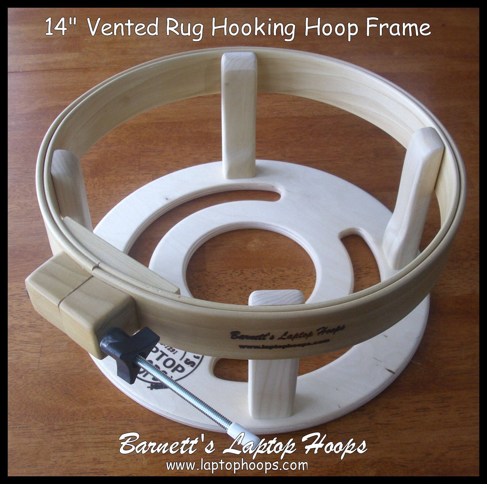 Rug Hooking 14" Vented Lap Frame From Barnett's Laptop Hoops - You Pick ...