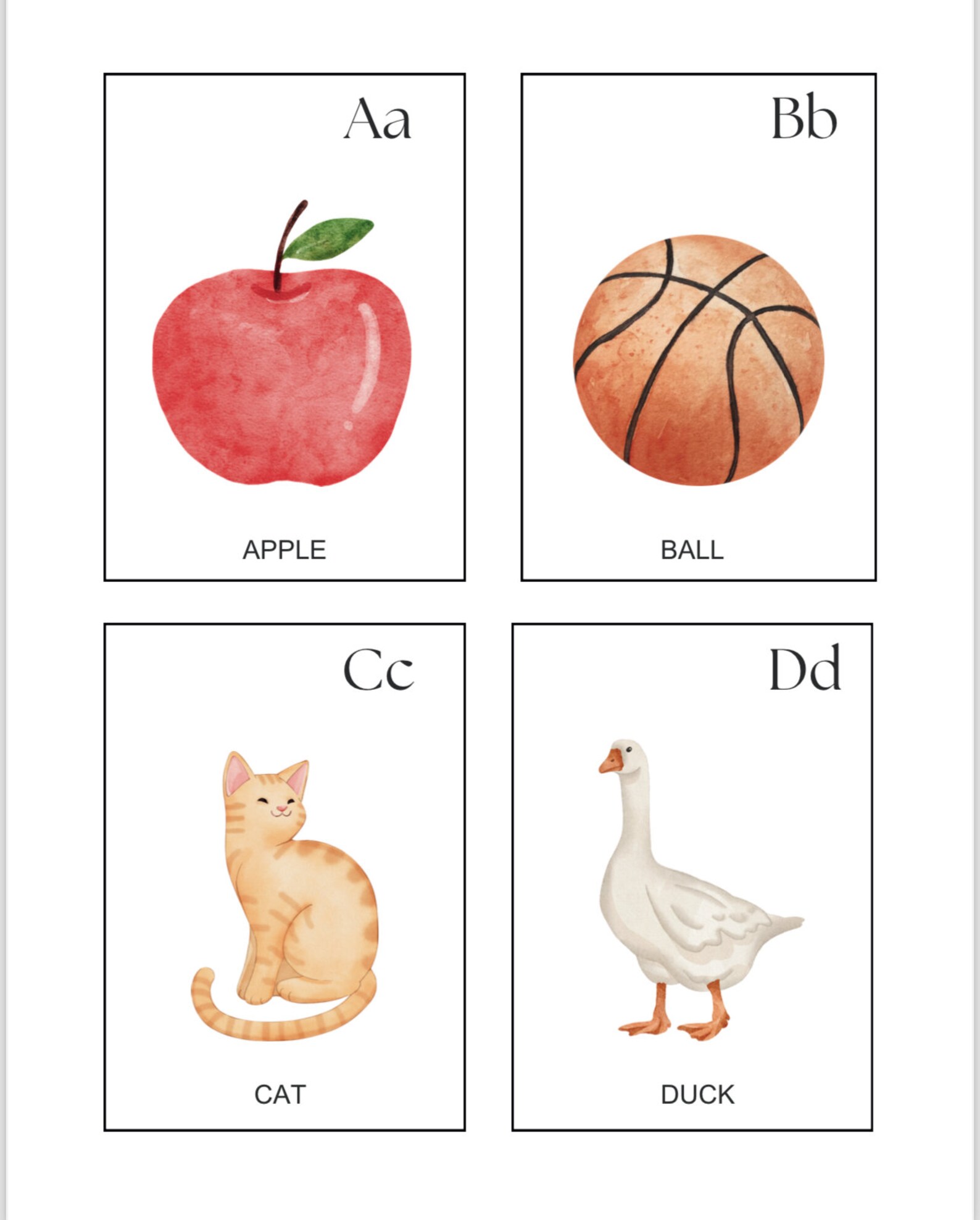 Printable Alphabet Flashcards | Montessori Cards | Homeschool Learning ...