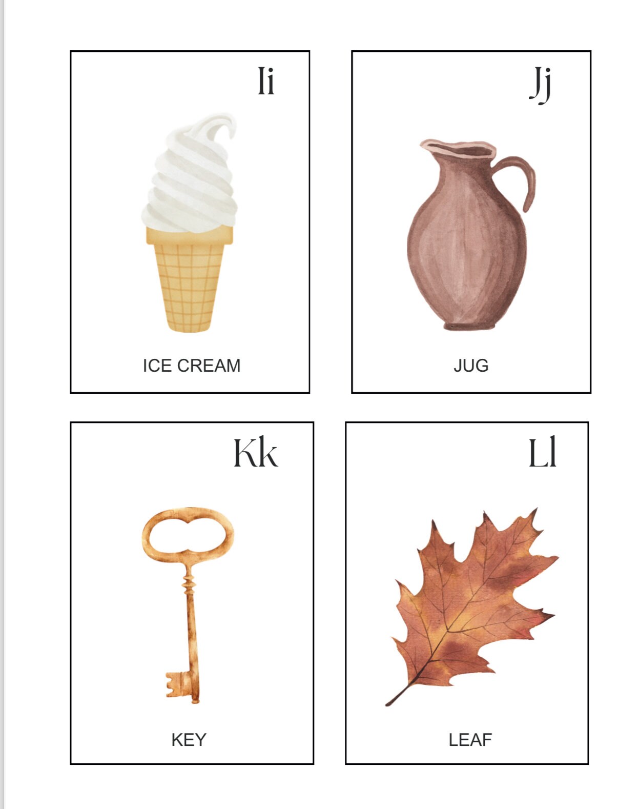 Printable Alphabet Flashcards | Montessori Cards | Homeschool Learning ...