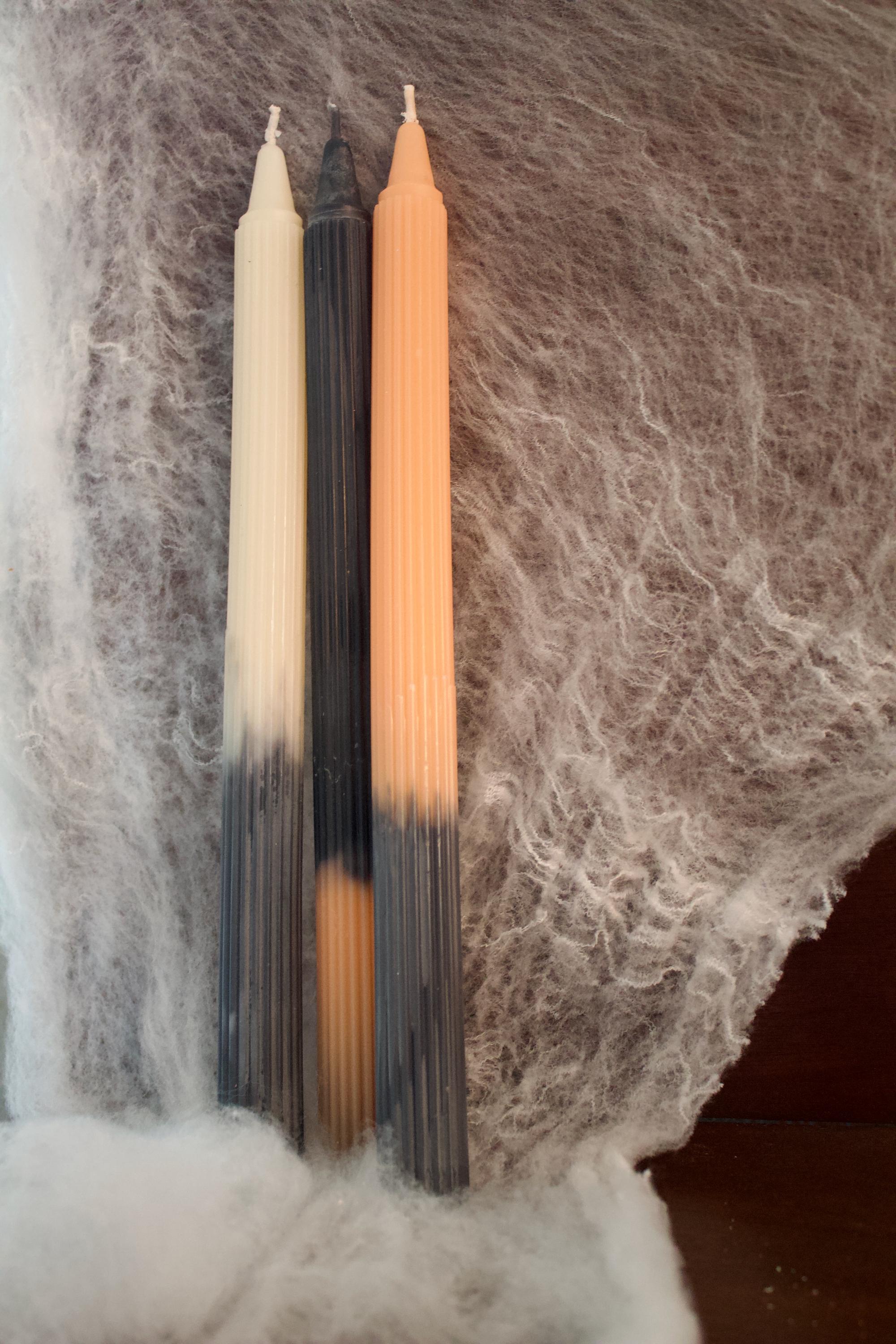 Ribbed Pillar Candle | Tall Taper Column, Decorative Candle, Dinner ...