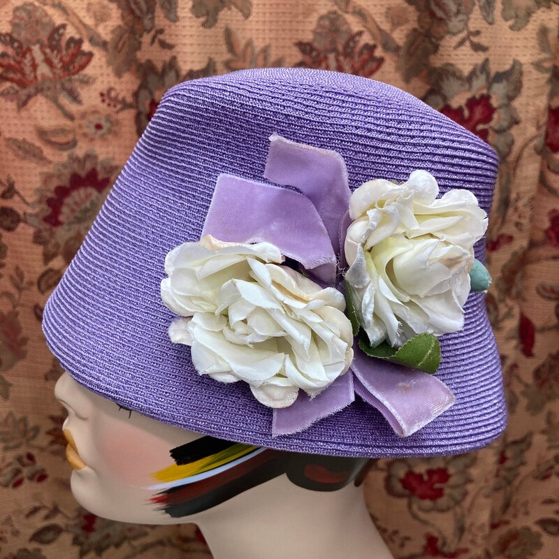 Lavender Straw Hat - Etsy