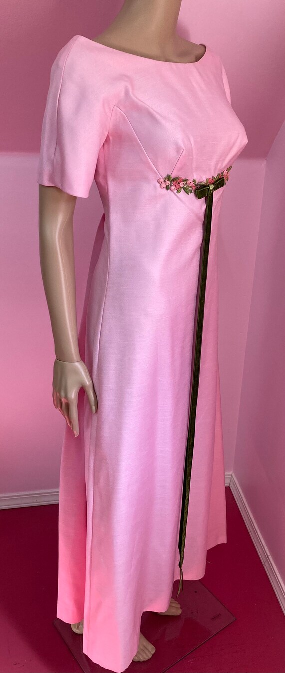 Vintage 60s Long Pink Dress. Long Pink Gown.Long 60s … - Gem