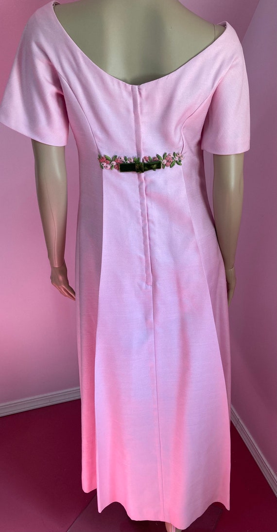 Vintage 60s Long Pink Dress. Long Pink Gown.Long 60s … - Gem