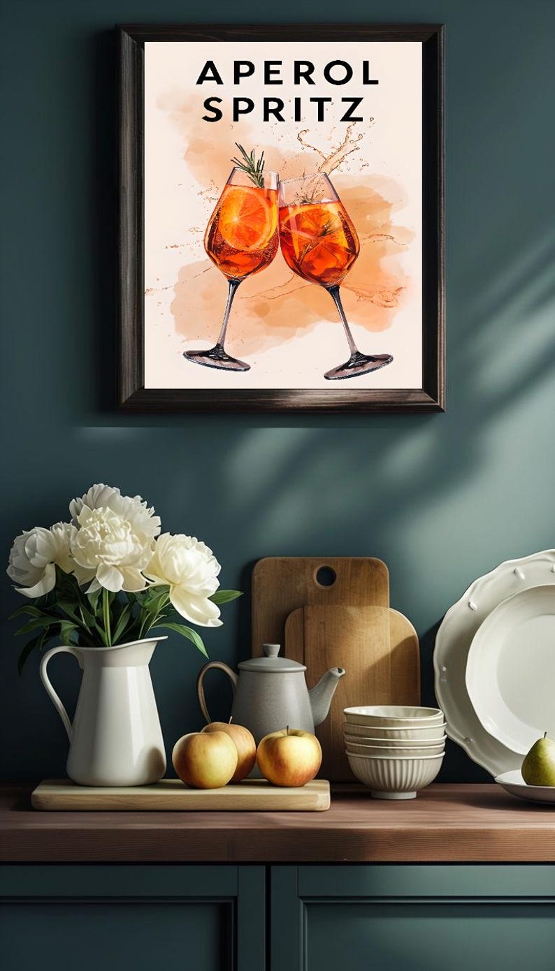 Aperol Spritz Digital Poster Print - Cocktail Celebration Wall Art - Etsy