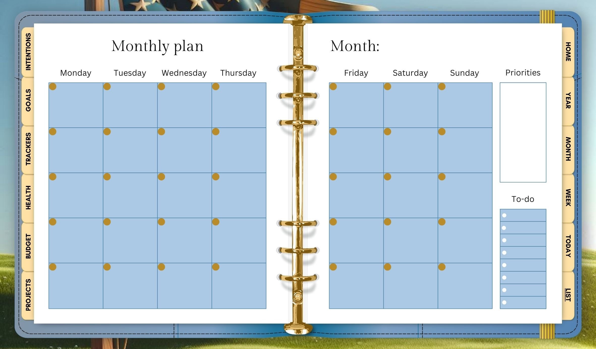 Digital Planner Printable Planner Daily Orginizer Digital Weekly ...