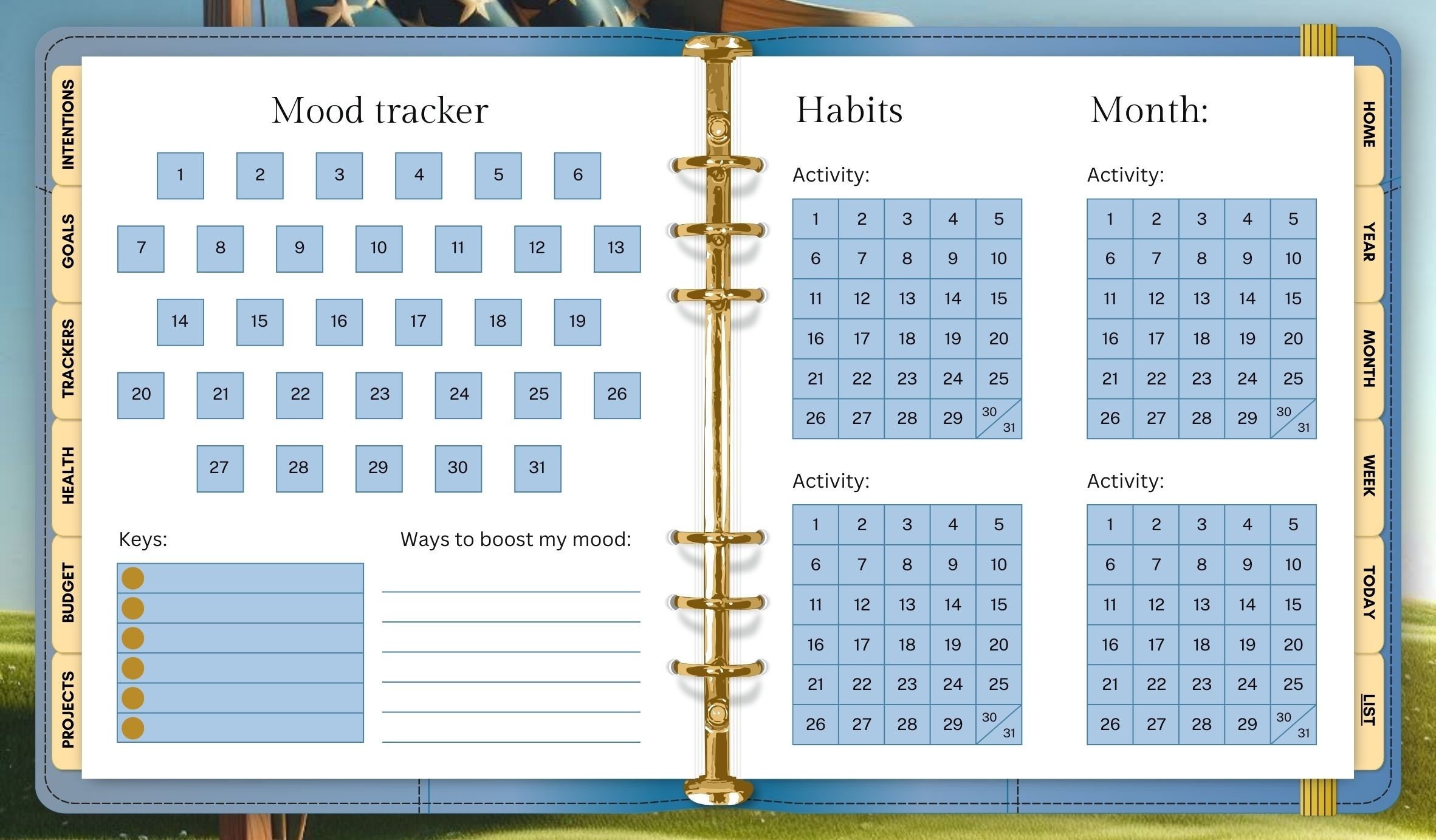 Digital Planner Printable Planner Daily Orginizer Digital Weekly ...