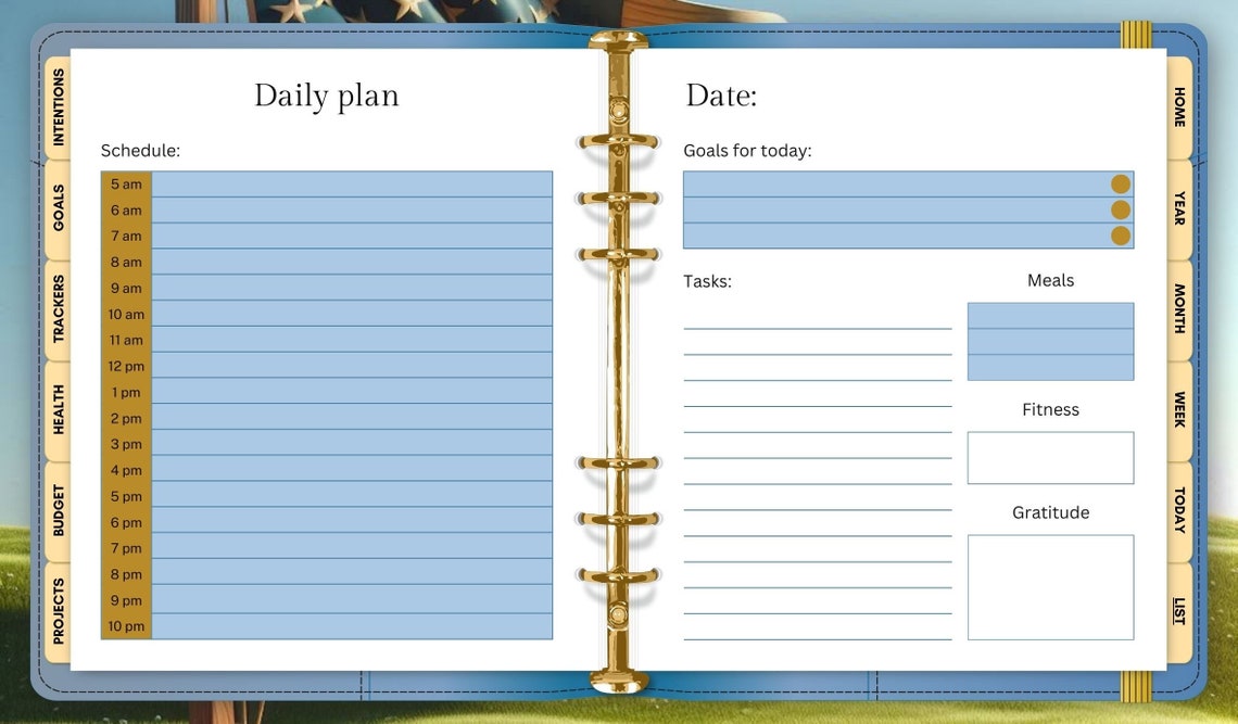 Digital Planner Printable Planner Daily Orginizer Digital Weekly ...