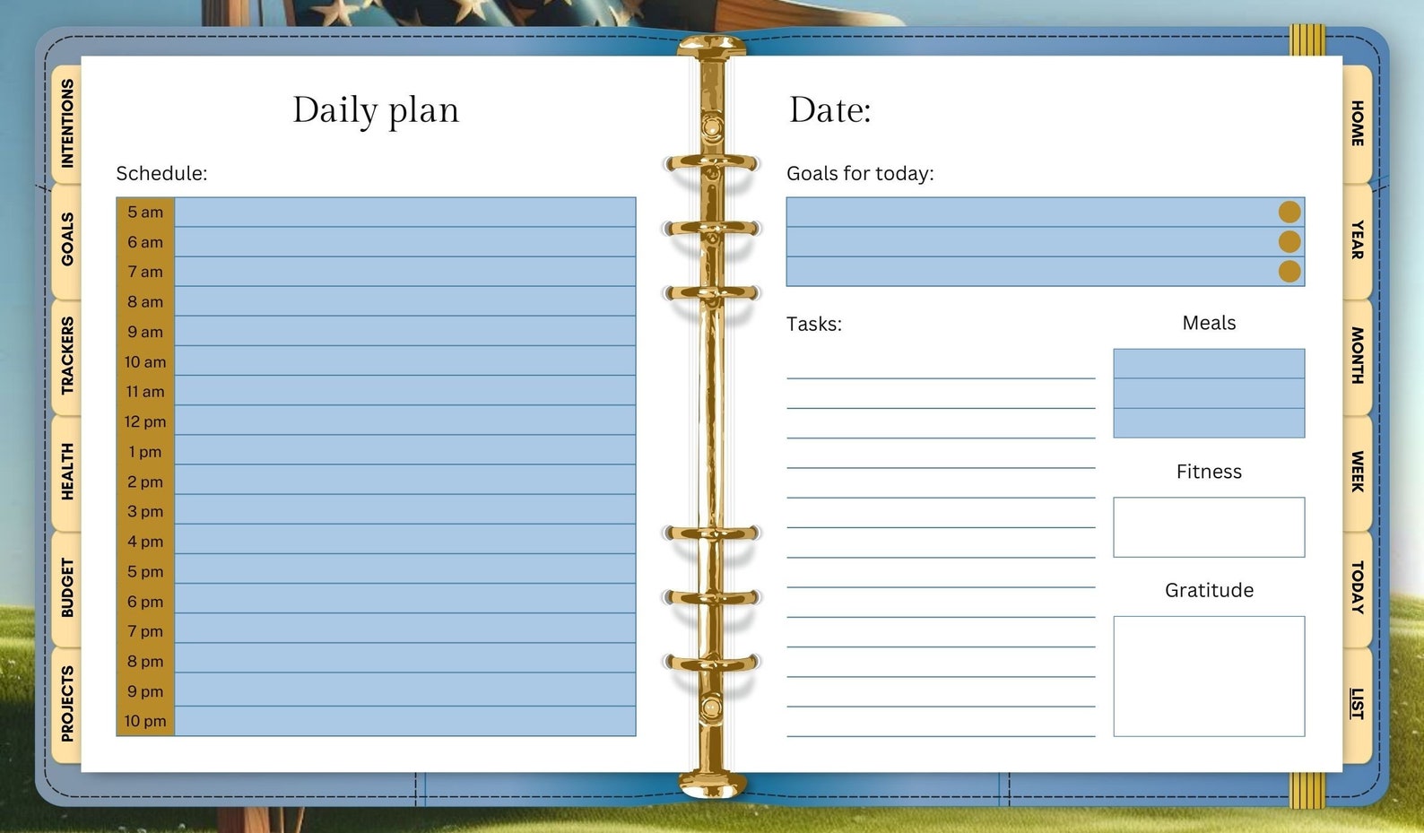 Digital Planner Printable Planner Daily Orginizer Digital Weekly ...