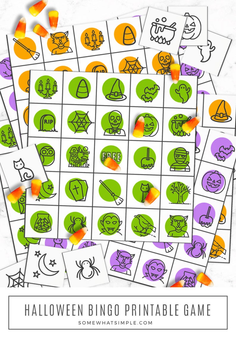 Halloween Bingo Cards- Printable - Etsy