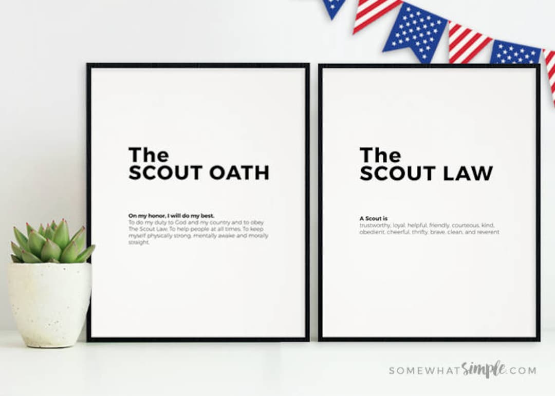 Boy Scout Oath and Law Printables - Etsy