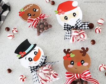 Christmas Party Favor Bag Printable File Personalized Holiday Bag Tops ...