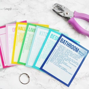 Cleaning Checklist Cards - Etsy