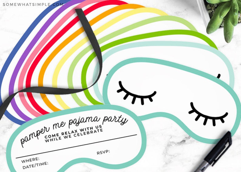 Pamper Me Pajama Party Printable Pack - Etsy