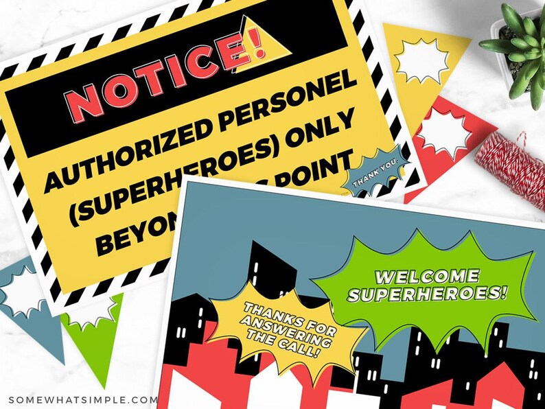 Kids Superhero Party Printables - Etsy