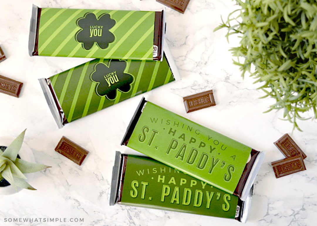 St Patrick's Day Candy Bar Wrapper Labels - Etsy