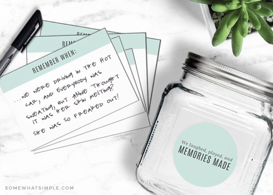 Family Journal Jar Printables - Etsy