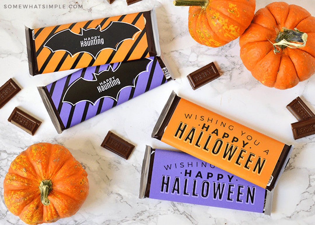 Halloween Candy Bar Wrapper Labels - Etsy