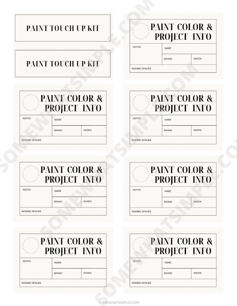 Paint Jar Labels - Etsy