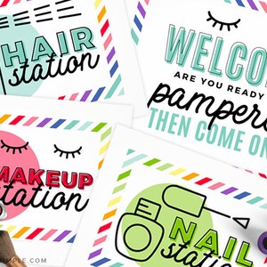 Pamper Me Pajama Party Printable Pack - Etsy